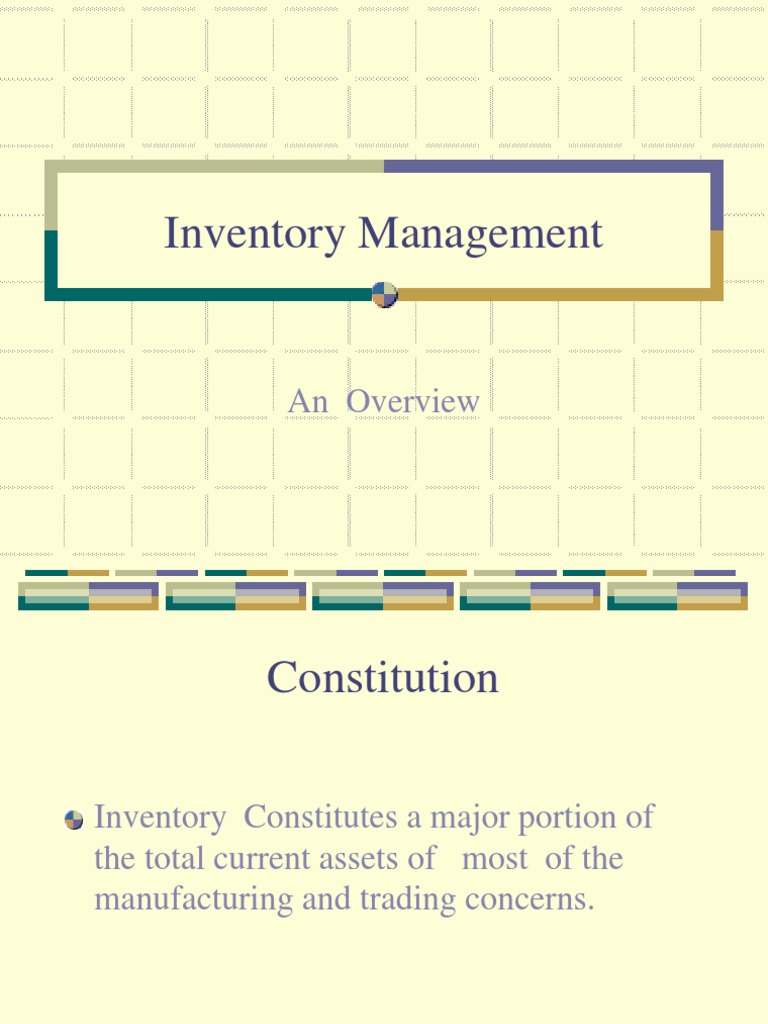 Inventory Management: An Overview | PDF | Inventory | Business Economics