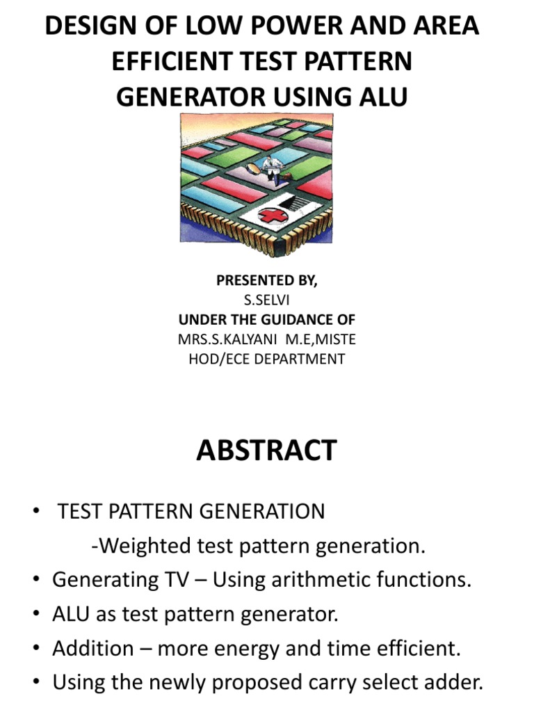 Design of Low Power and Area Efficient Test Pattern Generator Using Alu ...