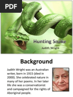 Hunting Snake by Judith Wright, Analysis, Summary & Themes - Class With ...