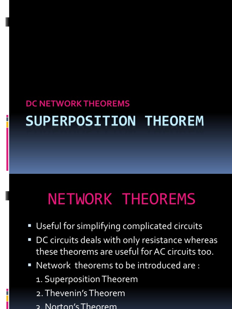 Et101 Superposition Theorem | PDF