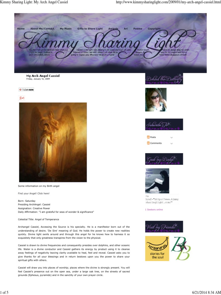 Cassiel The Angel | Download Free PDF | Angel | Religious Belief And ...