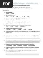 Questionnaire On Toothpaste | PDF