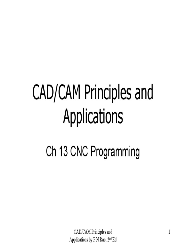 Chapter 13 CNC Programming | PDF | Numerical Control | Machining