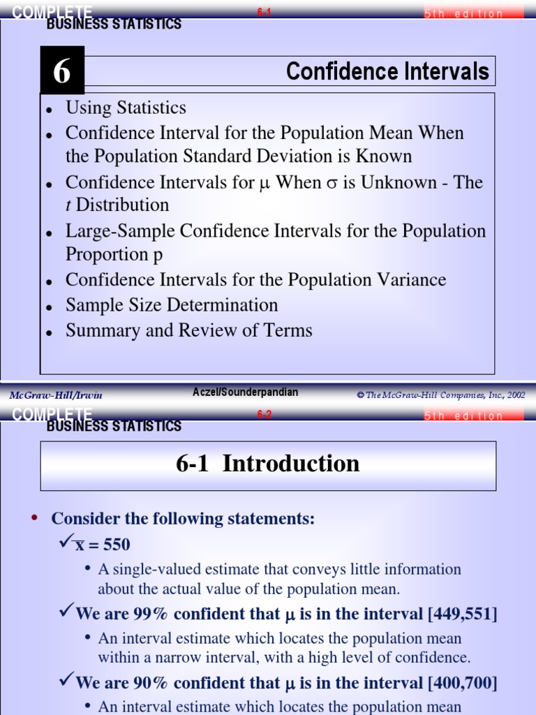 Confidence Interval | PDF | Sample Size Determination | Chi Squared ...