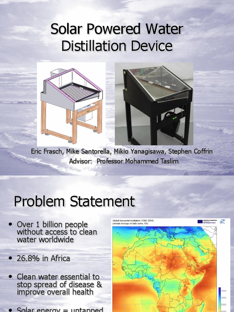 Solar Powered Water Distillation Device | PDF | Solar Energy | Distillation