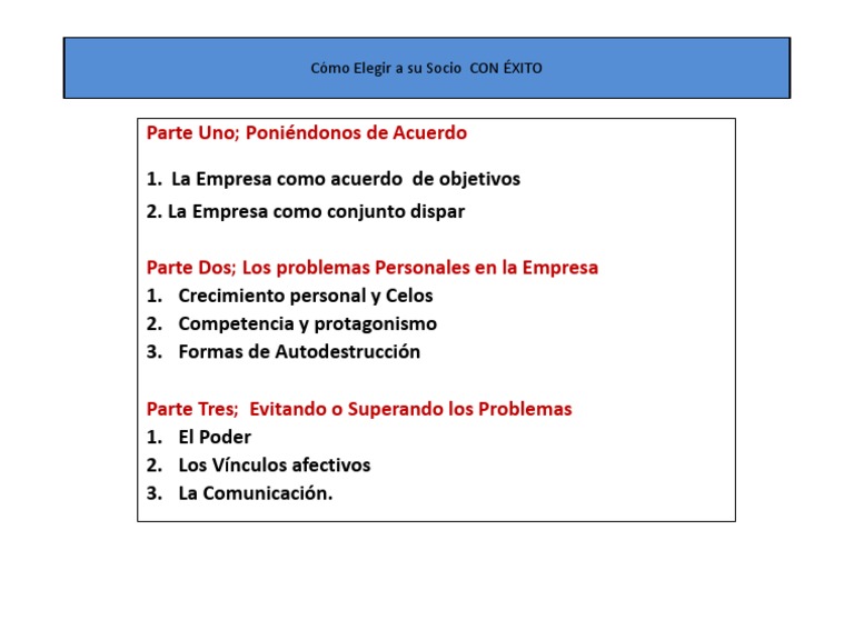 Como Elegir A Su Socio CON EXITO | PDF