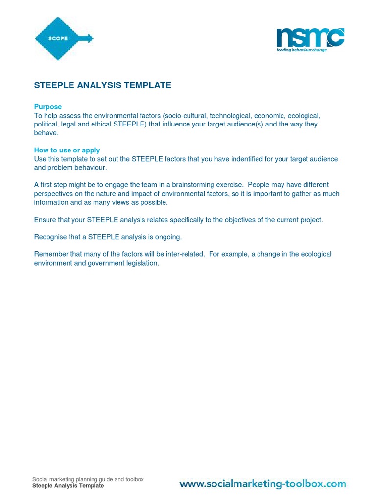 Steeple Analysis Template | PDF