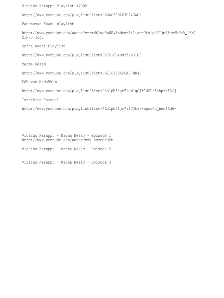 Vidathu Karuppu Marma Desam | PDF