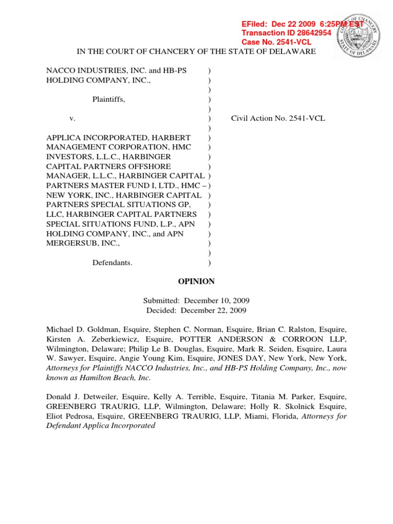 Court Decision in Case Against Harbinger Capital Partners | PDF ...