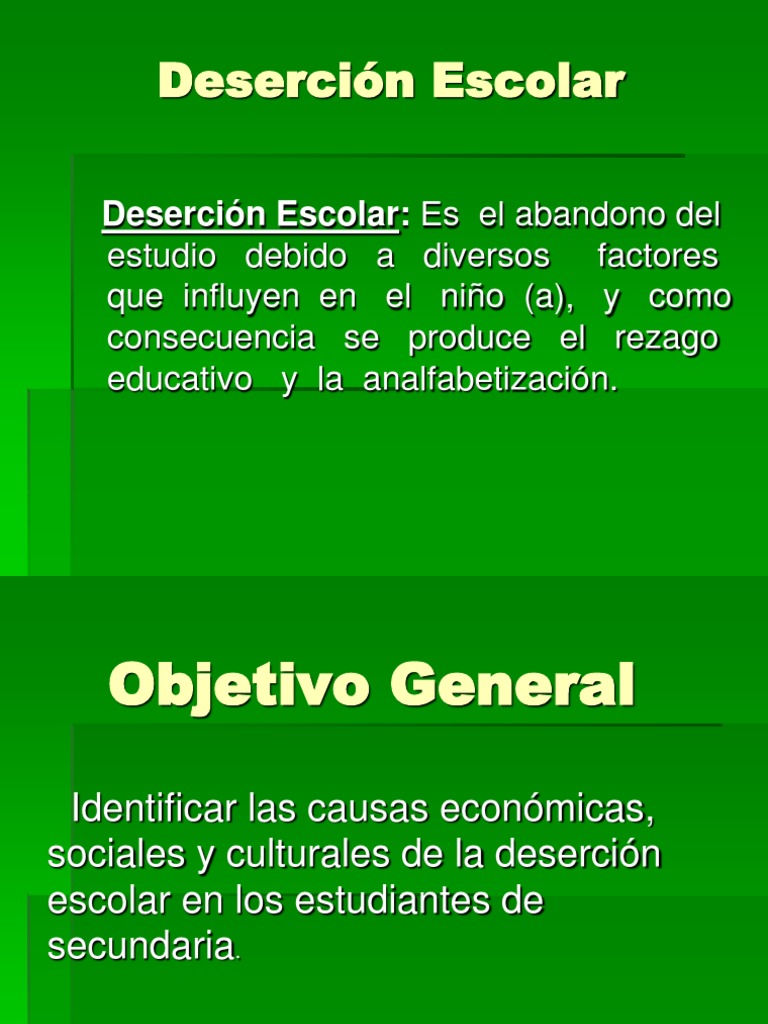 Causas de la Deserción Escolar en Secundaria | PDF | Educación ...