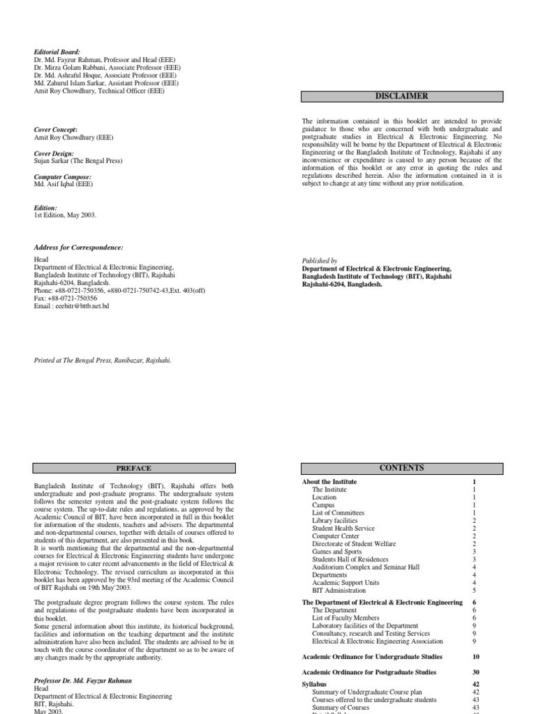 Eee Ruet Syllabus | PDF | Course Credit | Grading (Education)