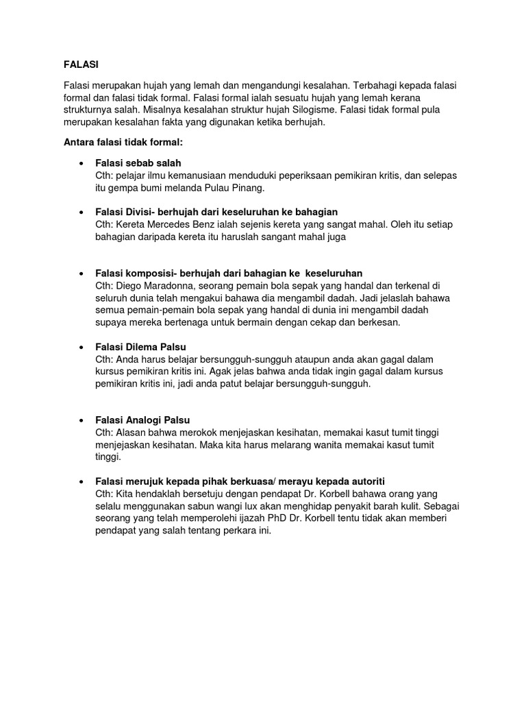 Jenis Falasi | PDF