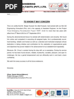 Civil Engineer Experience Certificate Format 1 | PDF