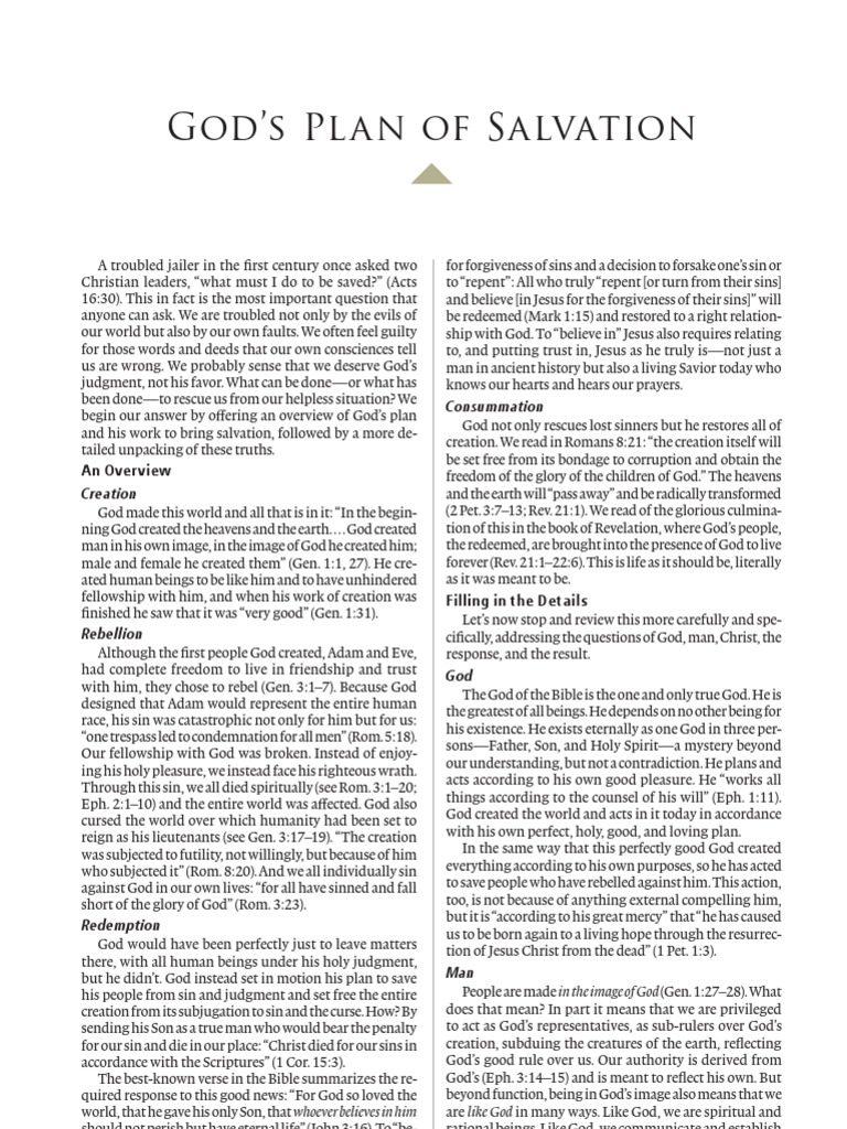 God's Plan of Salvation | Download Free PDF | Plan Of Salvation (Latter ...