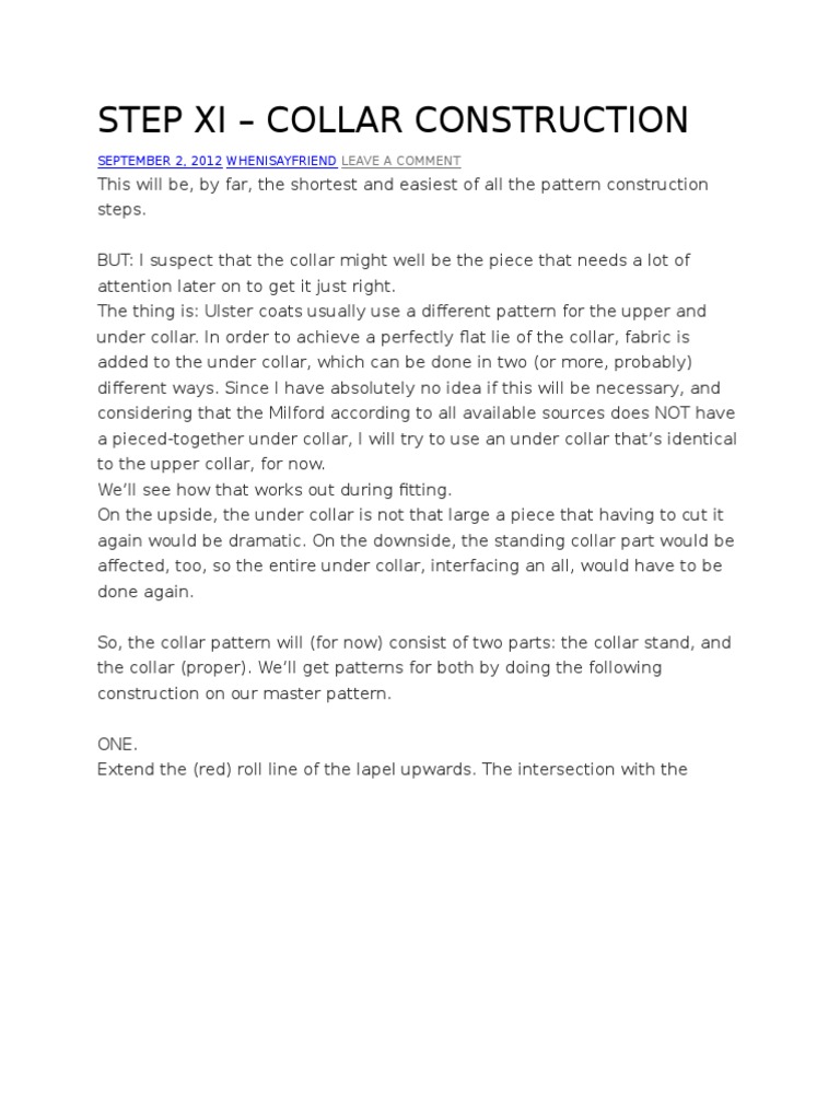 Collar Construction | PDF | Clothing | Teaching Mathematics