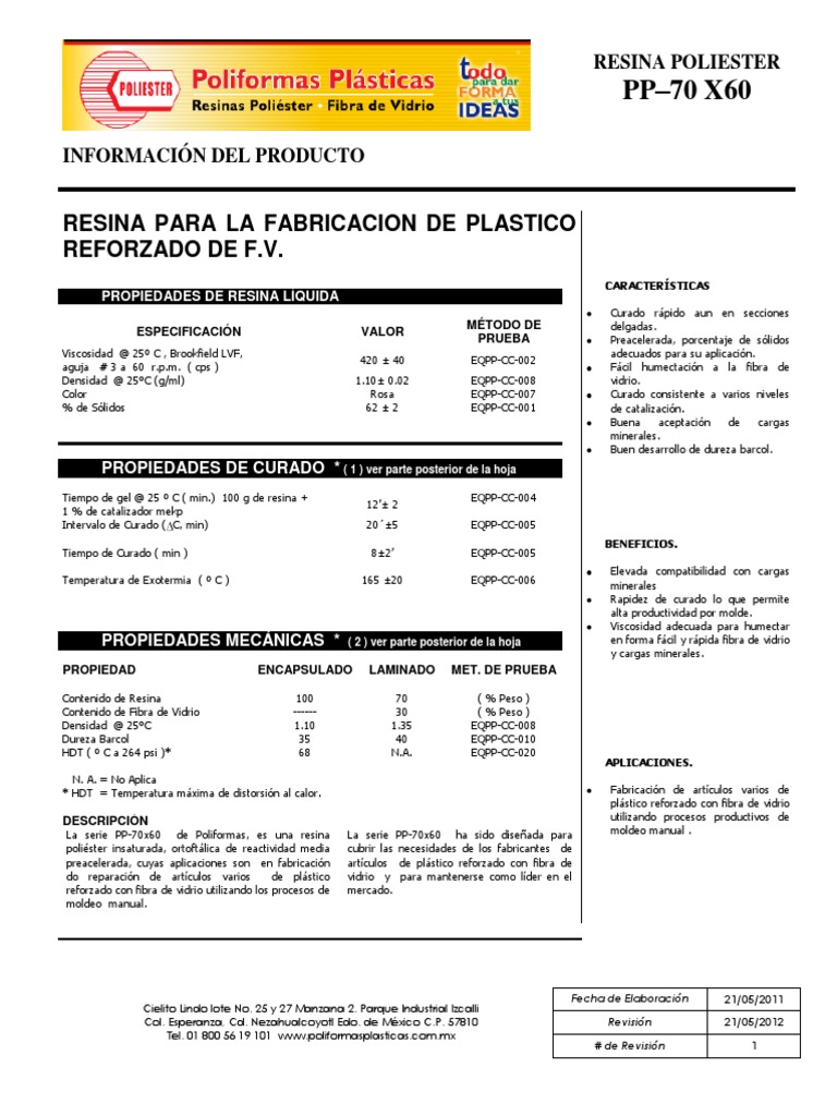 Resinas PP 70x60 | PDF | El plastico | Industrias