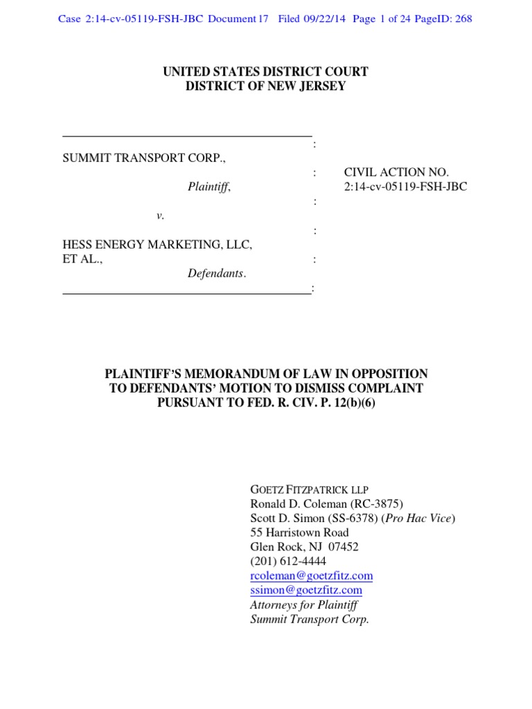 Opposition To Motion To Dismiss | PDF | Pleading | Estoppel