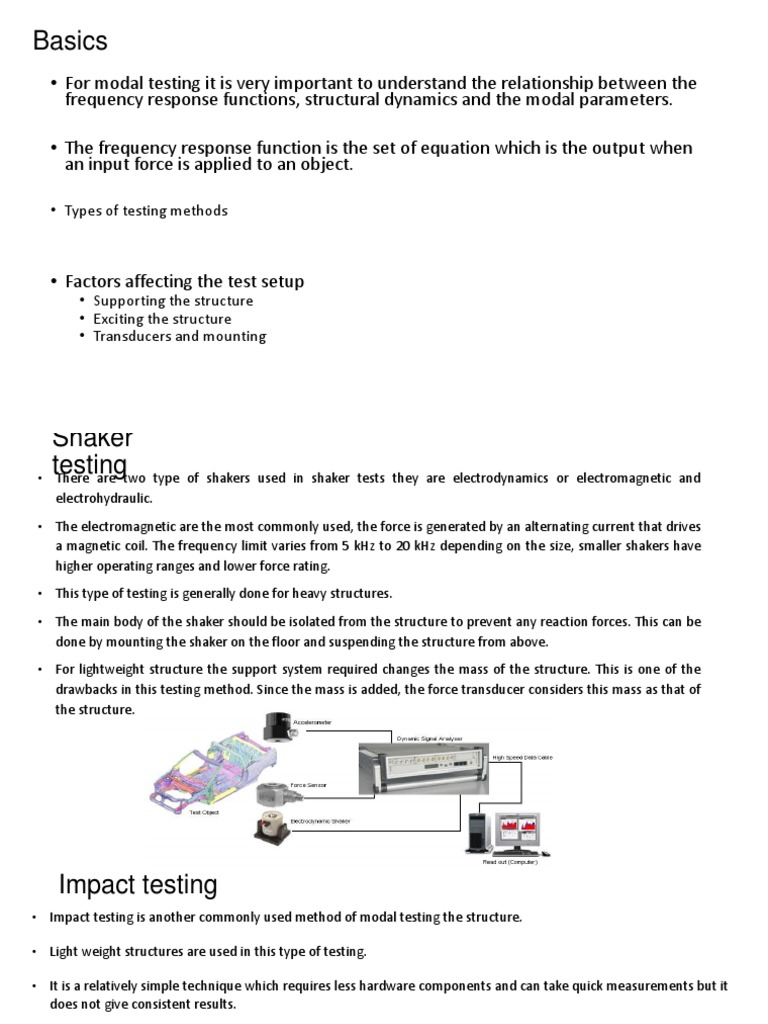 Basics: - Types of Testing Methods | PDF | Force | Mechanics