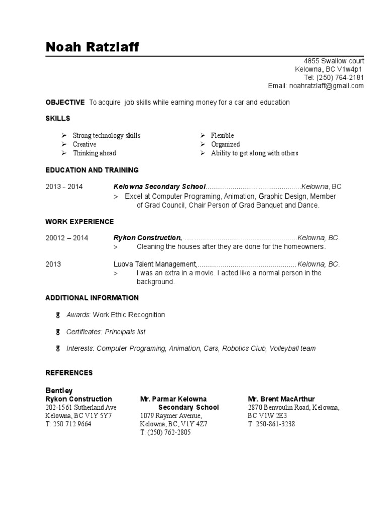 Noah Resume | PDF
