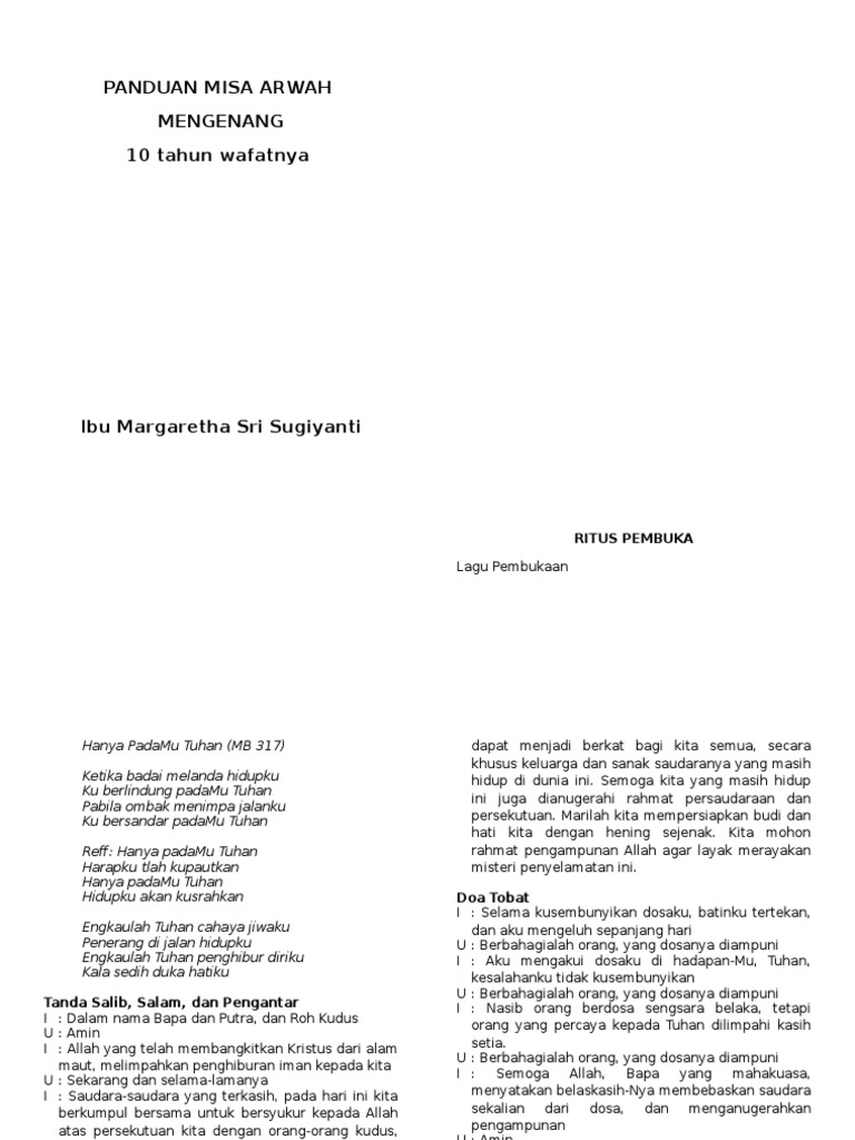 Teks Misa | PDF | Agama & Spiritualitas