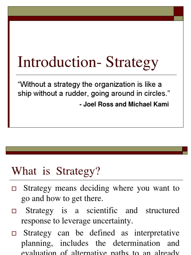 Chap1 Type of Strategy | PDF | Strategic Management | Mergers And ...