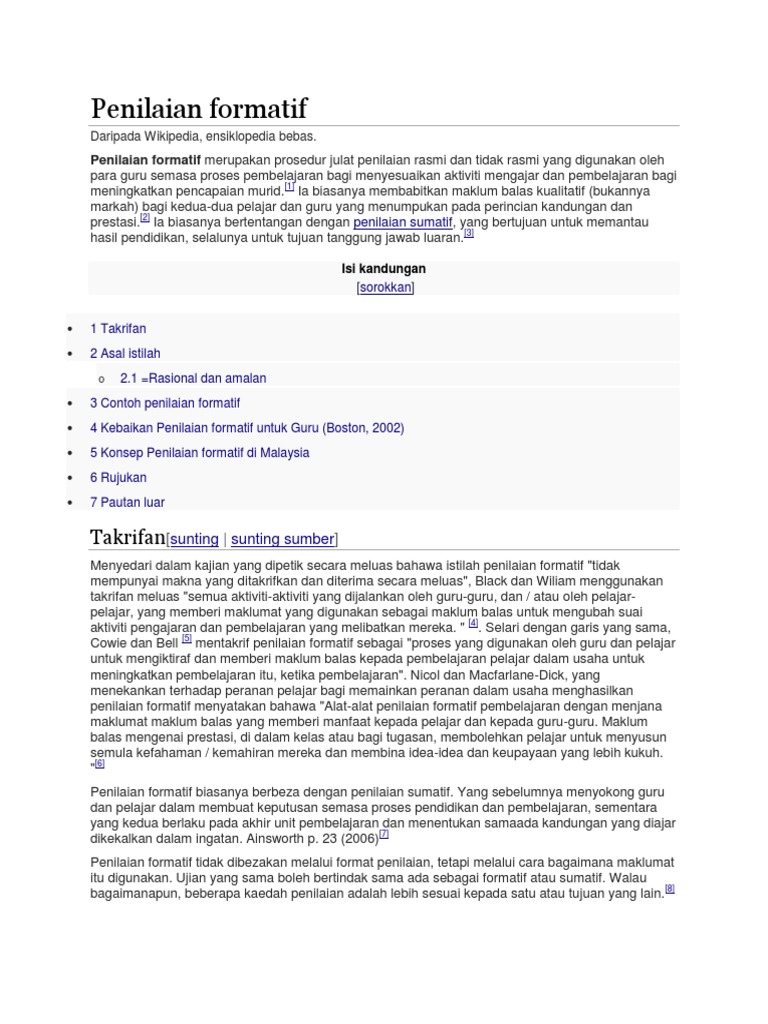 Penilaian Formatif | PDF