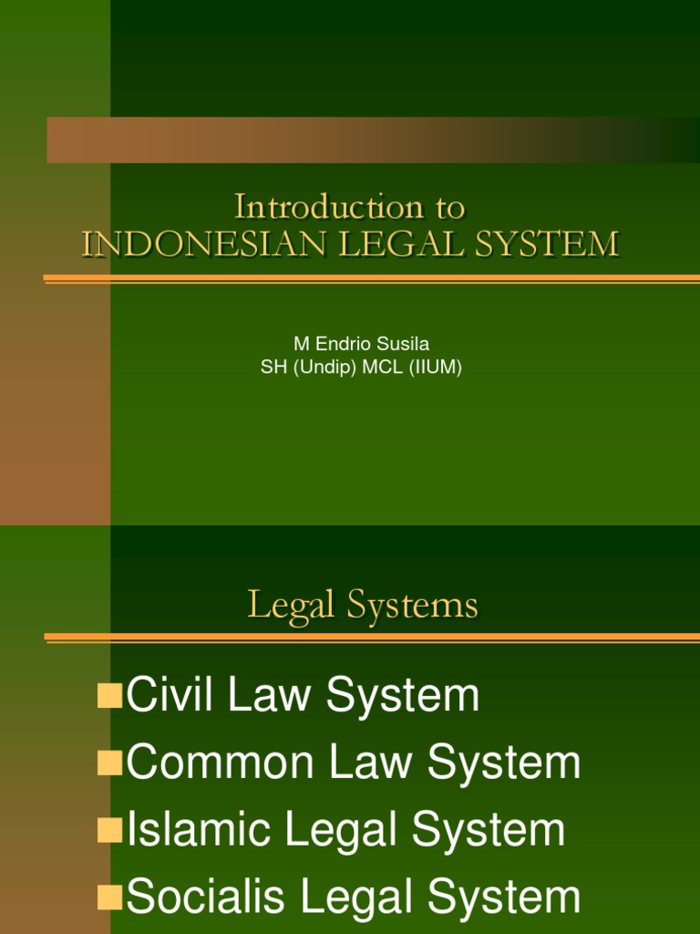 Introduction To Indonesian Legal System | PDF | Prosecutor | Crime ...
