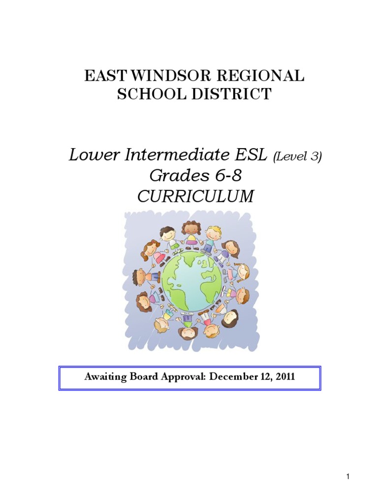 ESL Grade 6-8 Low Intermediate | PDF | English As A Second Or Foreign ...