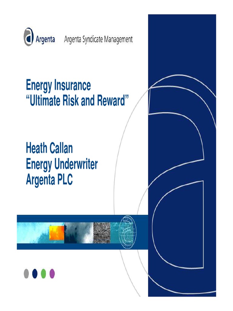 Energy Insurance Ultimate Risk and Reward | PDF | Insurance | Hydrocarbons