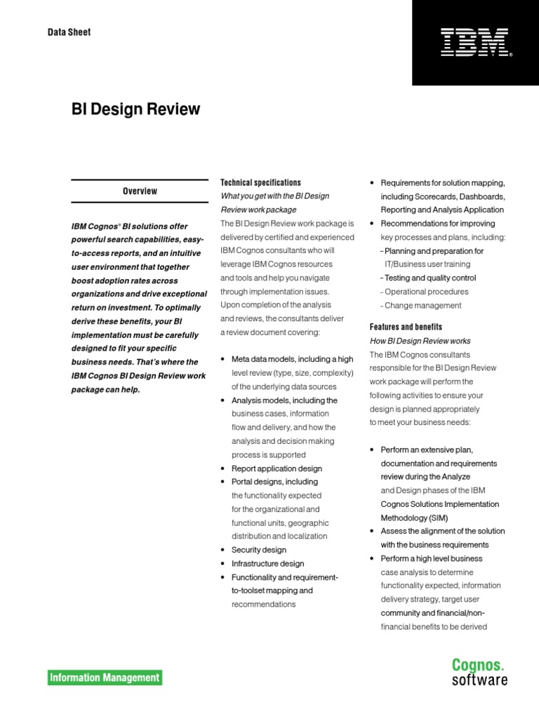 Fs Bi Design Review | PDF | Business Intelligence | Accountability