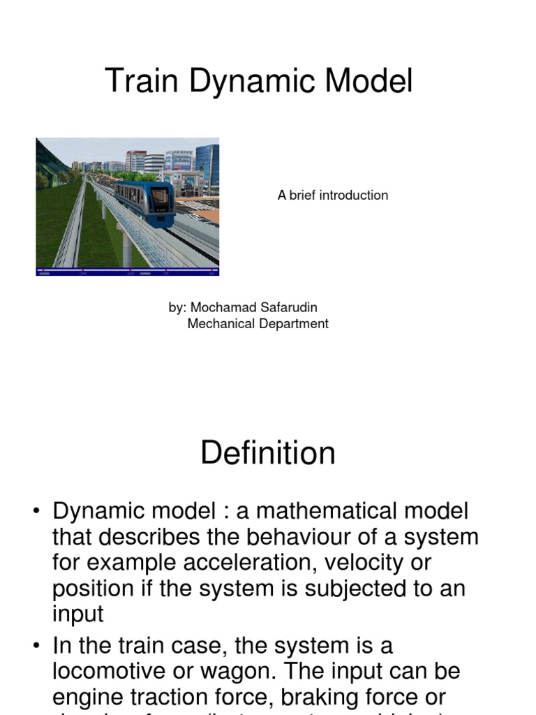 Train Dynamic Model | PDF