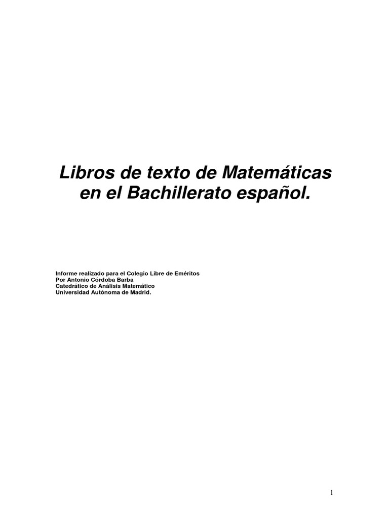 Libros de Matematicas Del Bachillerato | PDF | Derivado | Integral