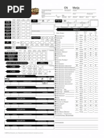Vampire the Masquerade character sheet
