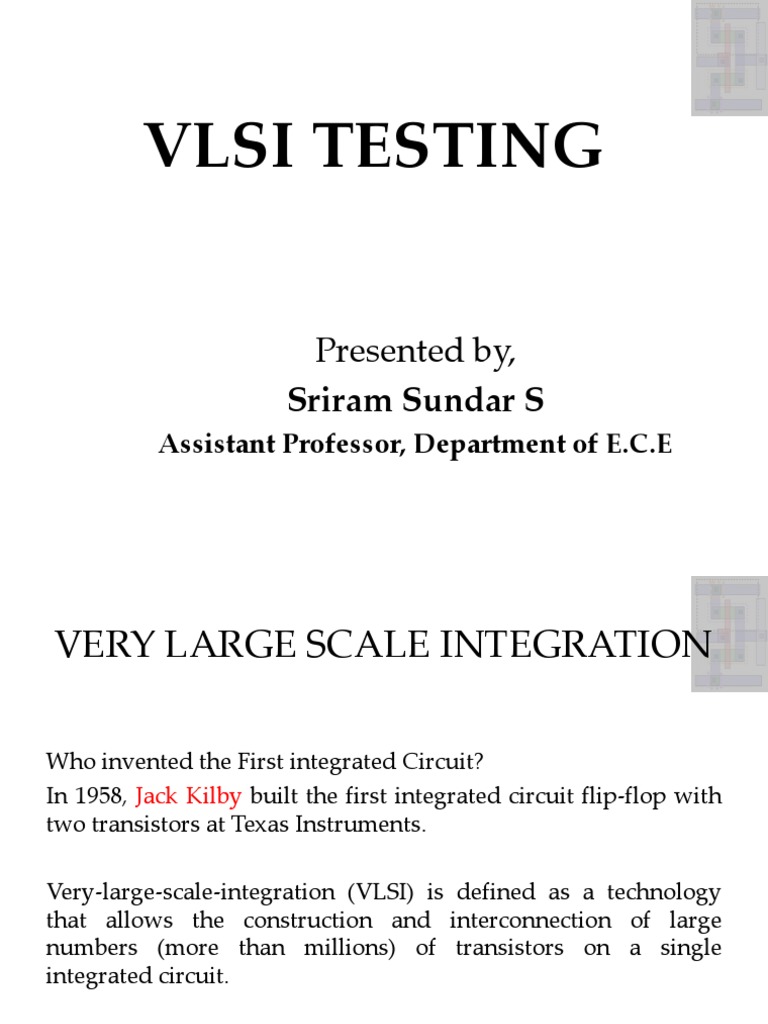 Vlsi Testing | PDF | Integrated Circuit | Computer Engineering