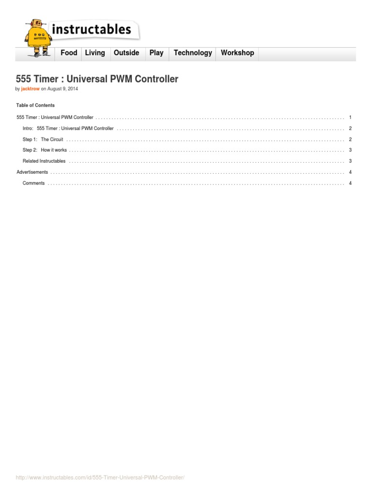 555 Timer Universal Pwm Controller Pdf Electronic Circuits Electrical Equipment 