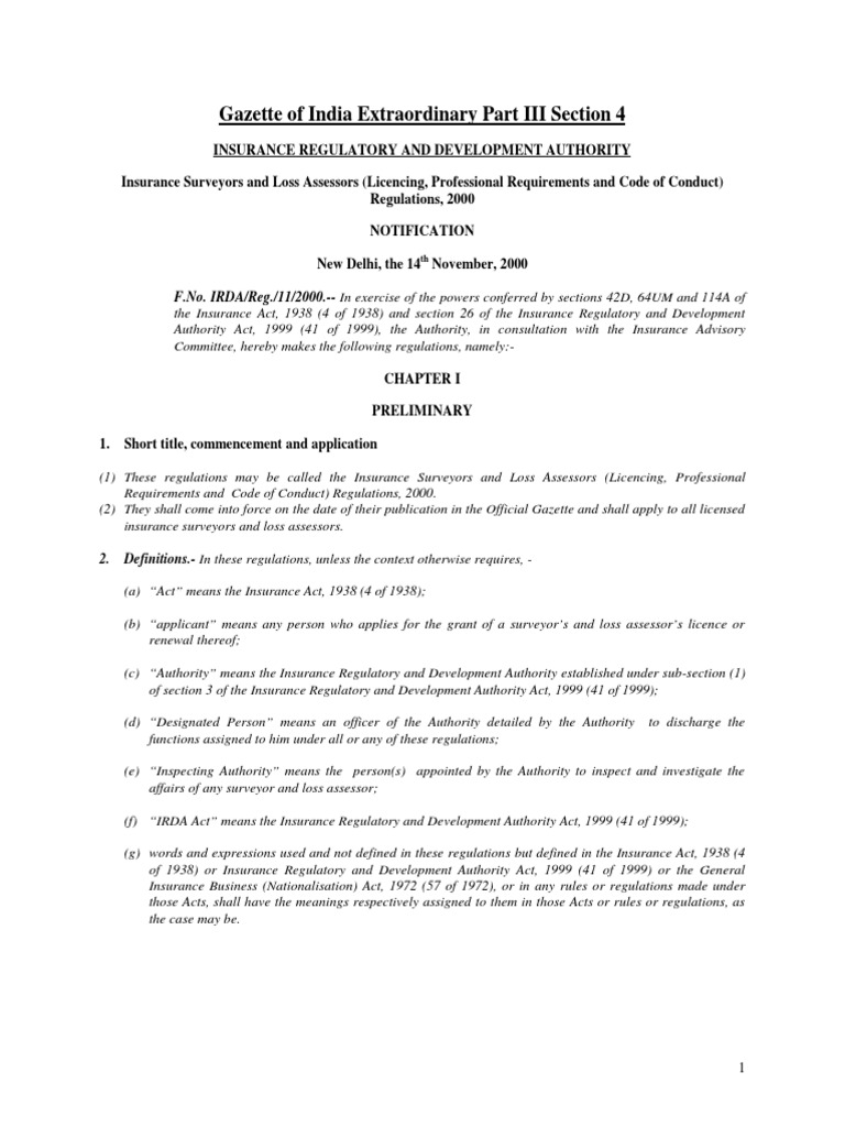 IRDA Regulations, 2000 | PDF | Notary Public | Cheque