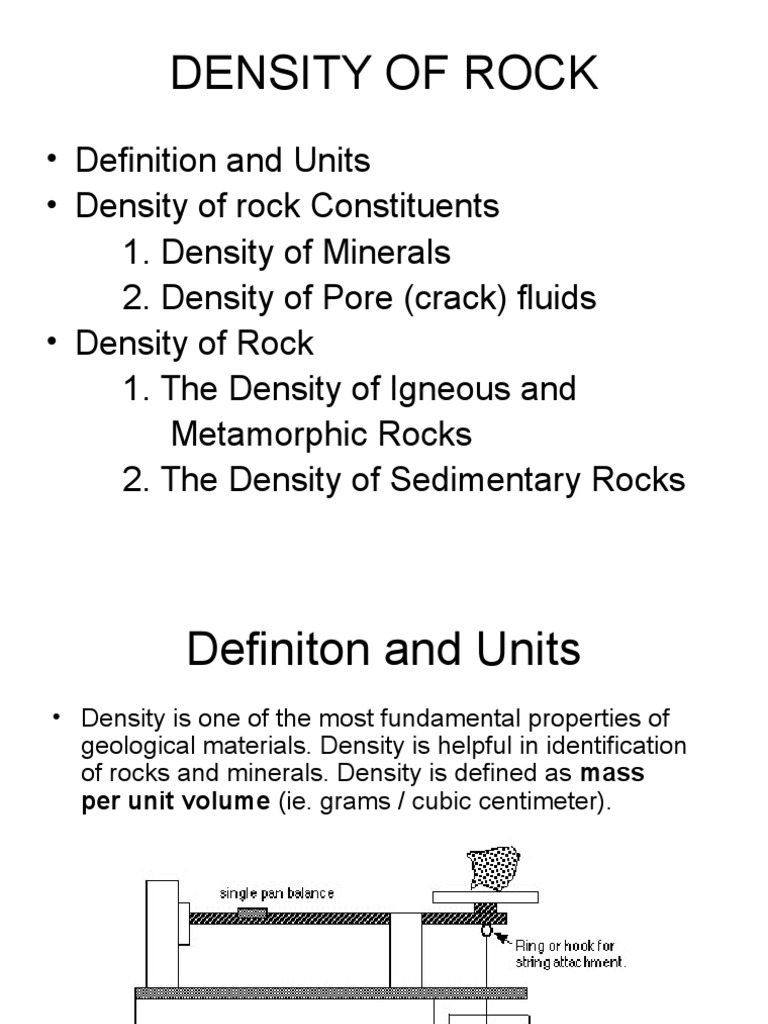 Density of Rock | PDF | Science & Mathematics
