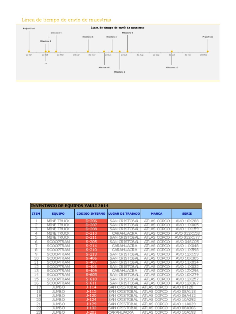 Project Management Timeline Template | PDF | Industrial Equipment ...