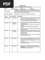 Past Continuous Lesson Plan | PDF | Grammatical Tense | Lesson Plan