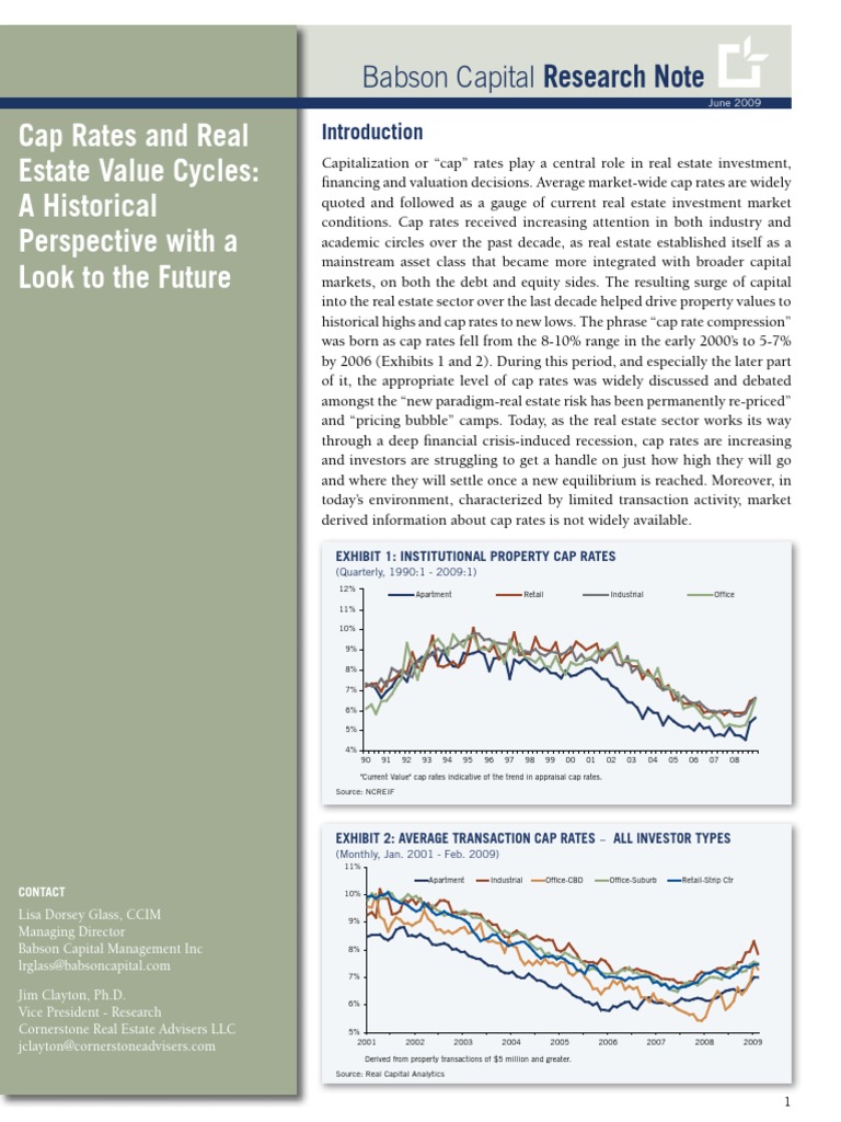 Babson Capital Real Estate Cap Rates Research Note - RN4238 - Jun09 ...