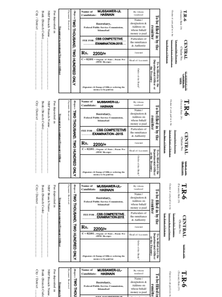 Challan CE 2015 Updated | PDF | Financial Services | Banking