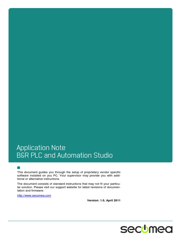 B-R PLC and Automation Studio | Windows XP | Automação