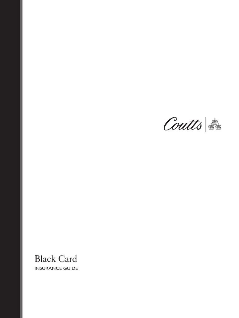 Black Card Insurance Guide | PDF | Insurance | Business