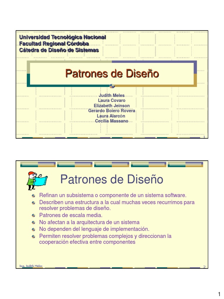 Diseño de sistemas patrones de diseño | Patrón de diseño de software | C