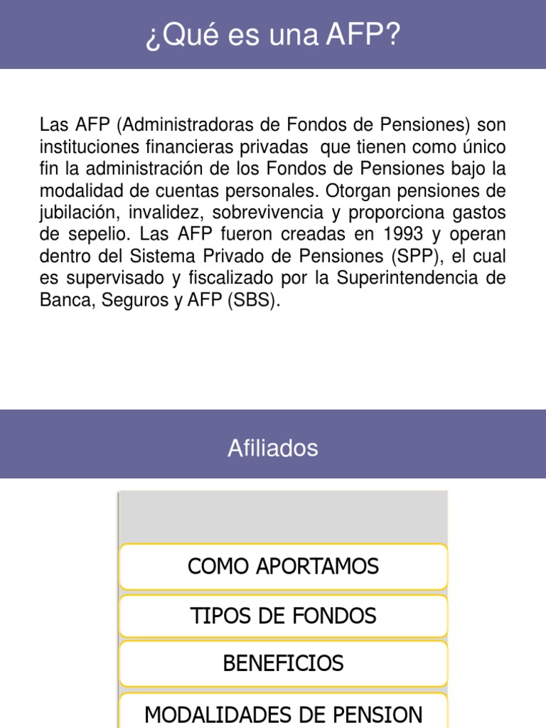 Afp | PDF | Pensión | Jubilación