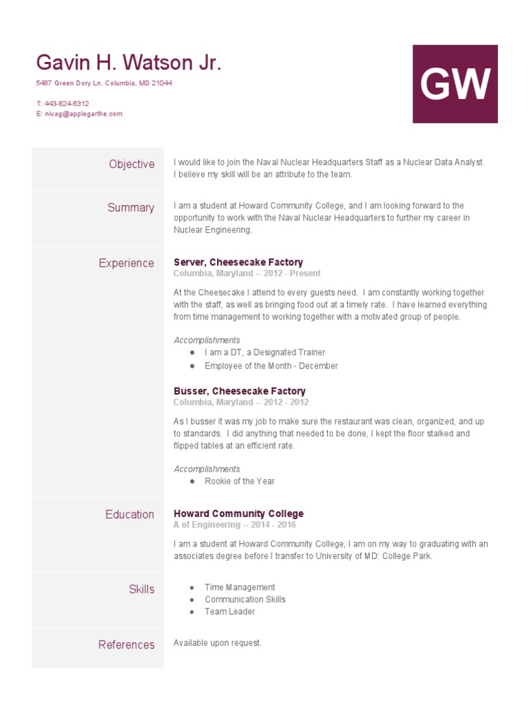 Resume Initials | PDF | Career & Growth
