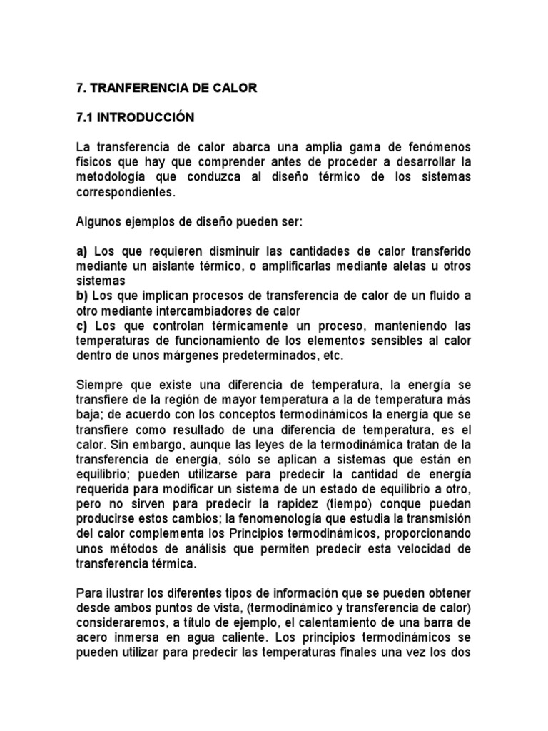 Transferencia de Calor por Conducción | PDF | Convección | Conduccion ...