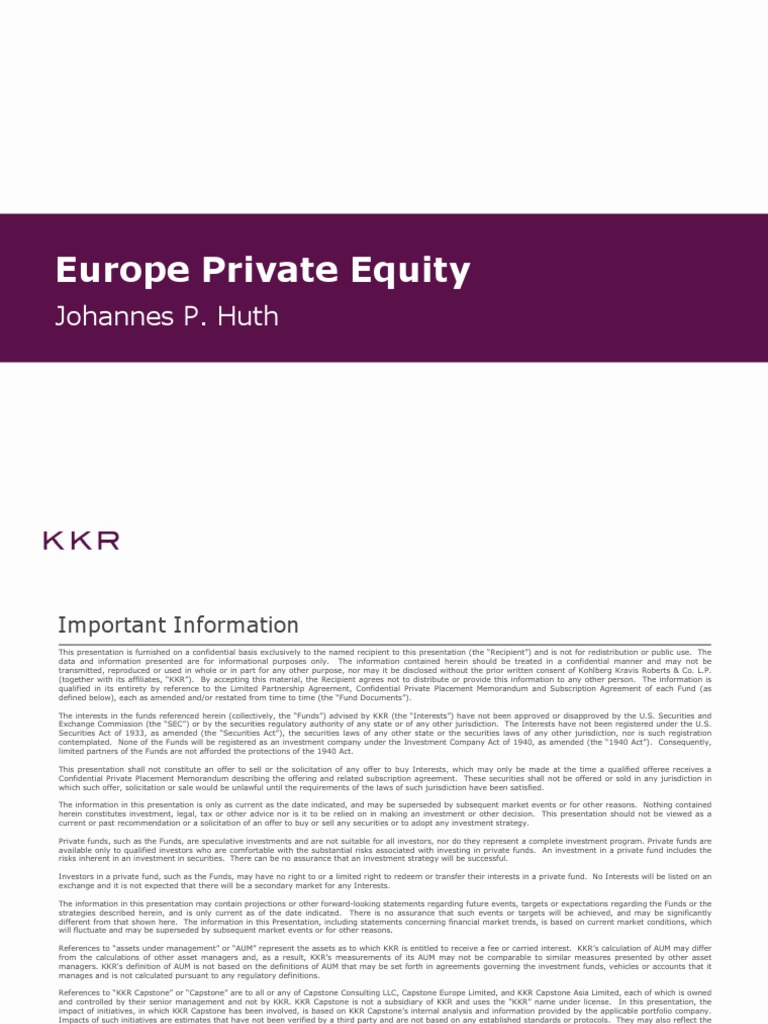 KKR Private Equity Overview 2023 | PDF | Investment Fund | Private Equity