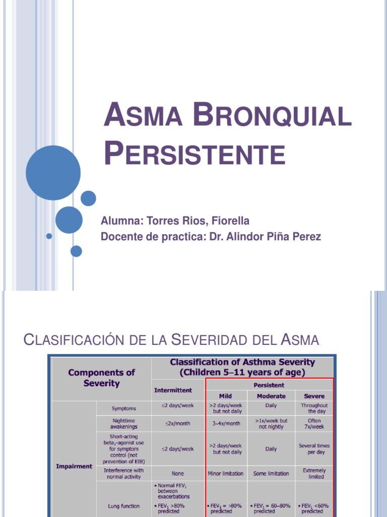 Clasificación del Asma Bronquial Persistente | PDF | Asma ...