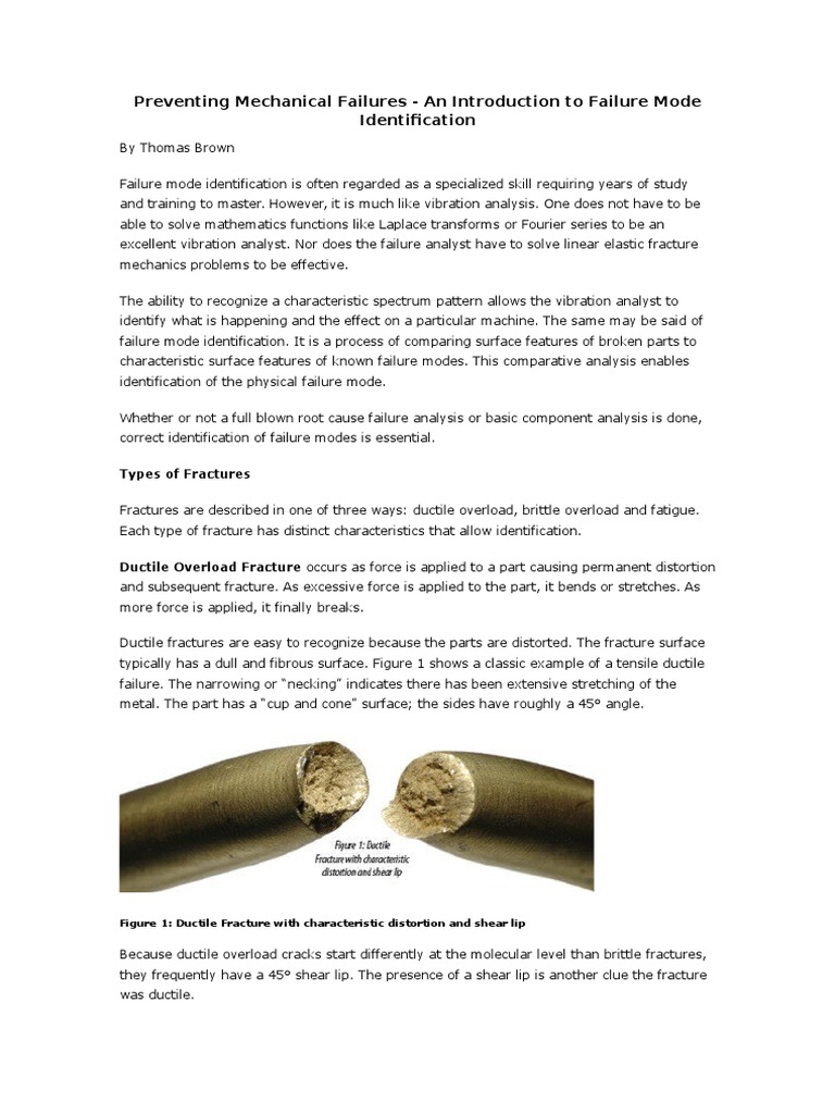 Identifying Mechanical Failure Modes | PDF | Fracture | Fatigue (Material)
